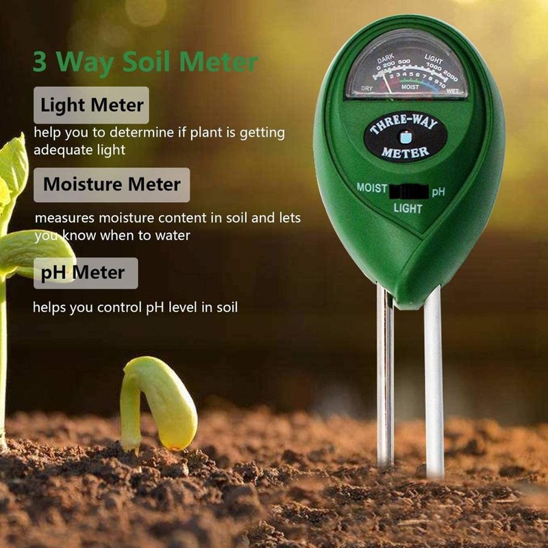 Soil Ph Tester, 3/4 In 1 Ph Light Acidity Meter Plant Soil Tester Kit ...