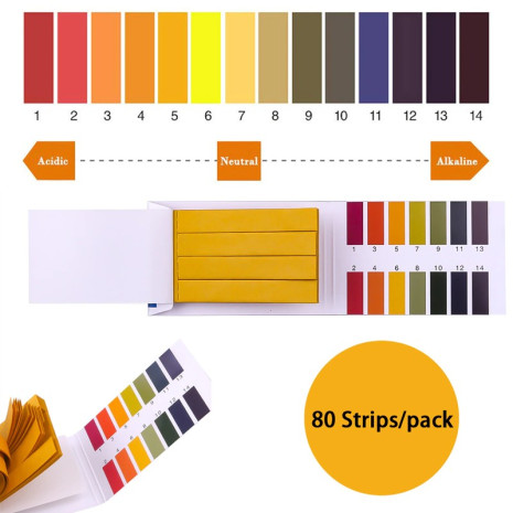 80 Strips/Pack Ph 1-14 Litmus Paper Ph Tester Papers Universal Paper ...