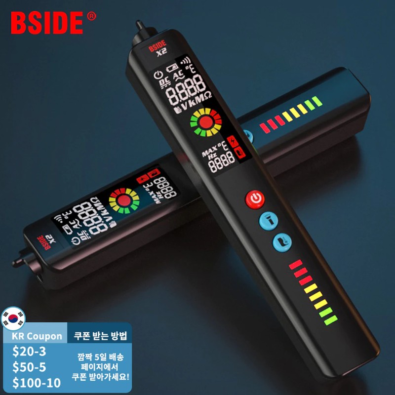 Bside New Voltage Detector Tester X1 X2 Smart Multimeter Non-Contact ...