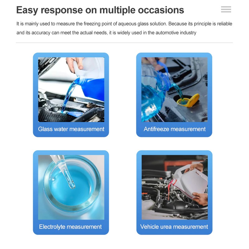 Vehicle Antifreeze Refractometer Glycol Glass Water Battery Freezing ...