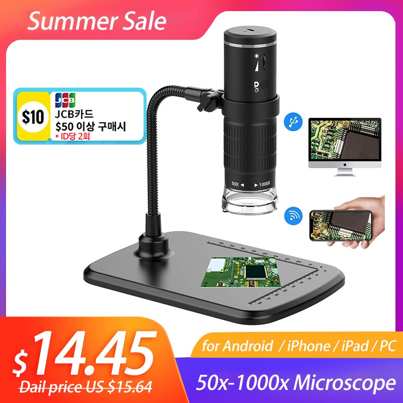 Wireless Digital Microscope Usb Hd Inspection Camera 50X-1000X ...