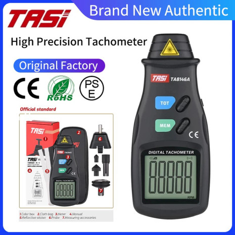 Tasi Ta8146A/B/C Digital Tachometer Up To 99999 Lcd Rpm Display Non ...