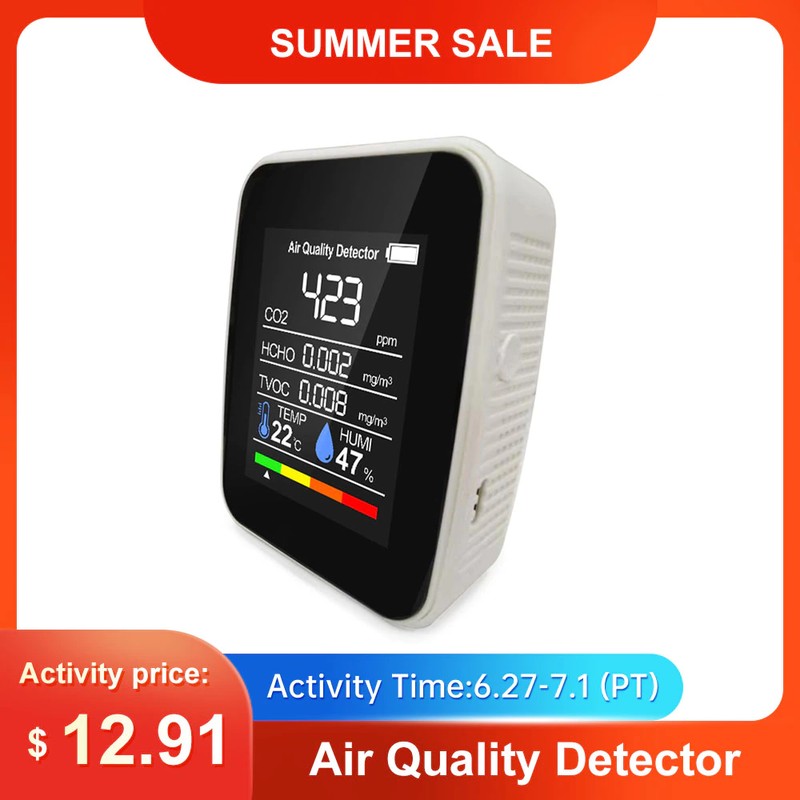 Air Quality Detector Co2 Meter Co2 Tester Carbon Dioxide Tvoc Value ...
