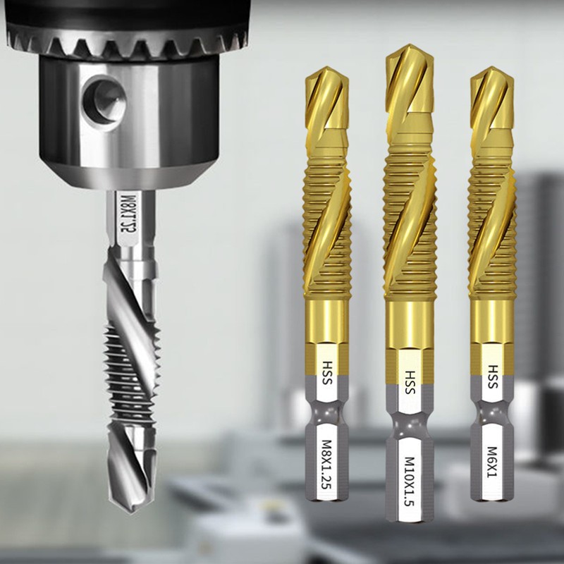 Mèches De Perçage À Tige Hexagonale 1/4, 1 6 Pièces M3 M4 M5 M6 M8 M10 ...