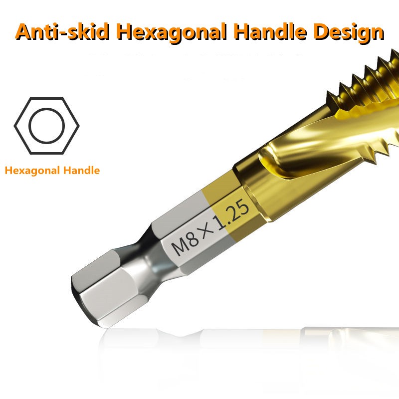 Mèches De Perçage À Tige Hexagonale 1/4, 1 6 Pièces M3 M4 M5 M6 M8 M10 ...