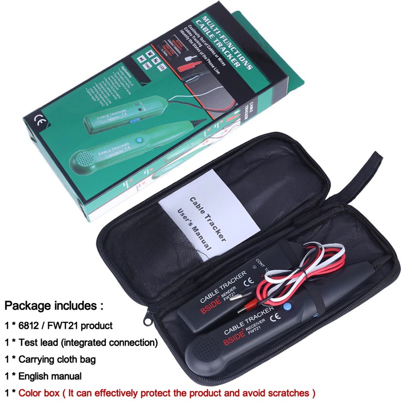 Ms6812 Cable Tracker Tester Professional Line Lan Detector Utp Stp ...