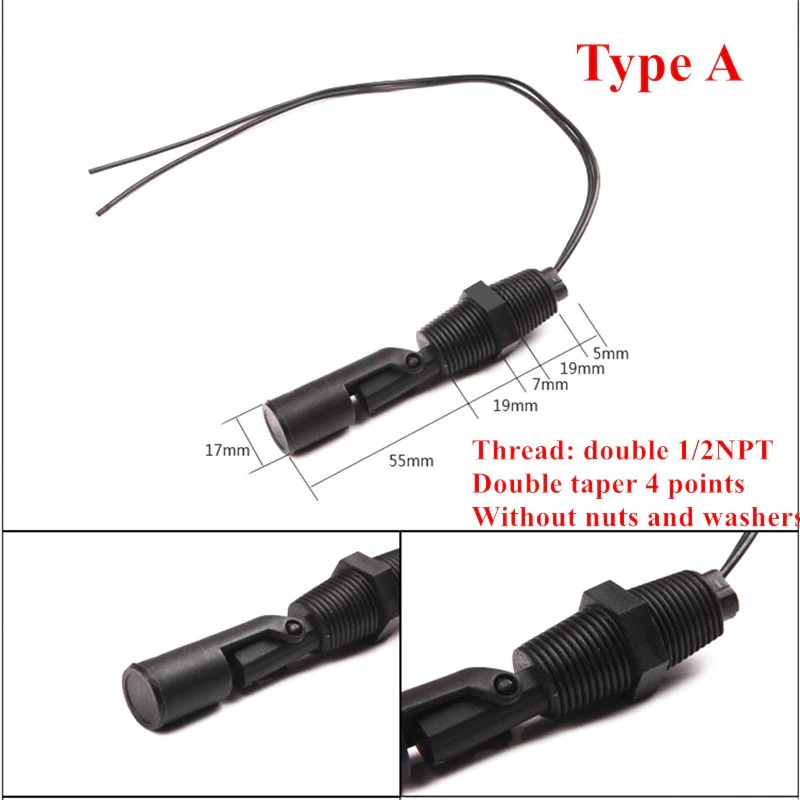 Horizontal Float Sensor Switch Side Mount Water Level Sensor Controller ...