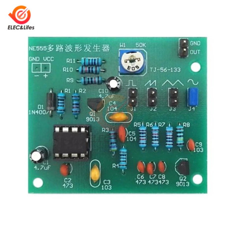 Dc 6-12V Ne555 Pulse Generator Module Sine/Triangle/Square Wave Multi ...