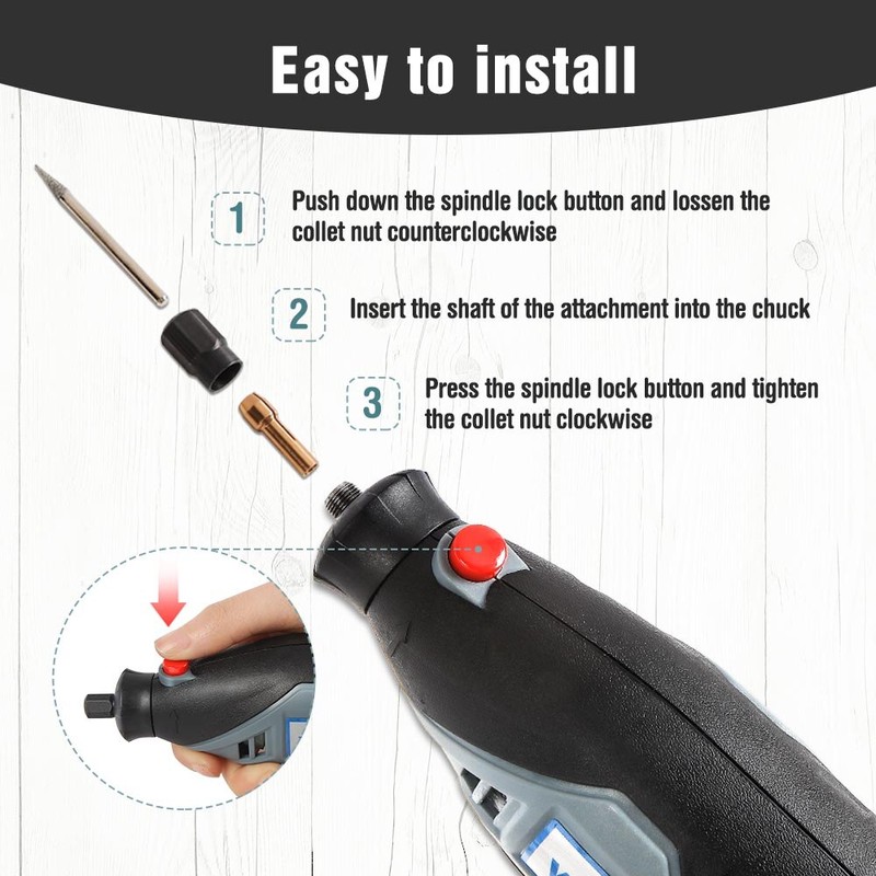 Workpro 130W Variable Speed Rotary Tool Kit Engraver Electric Mini ...