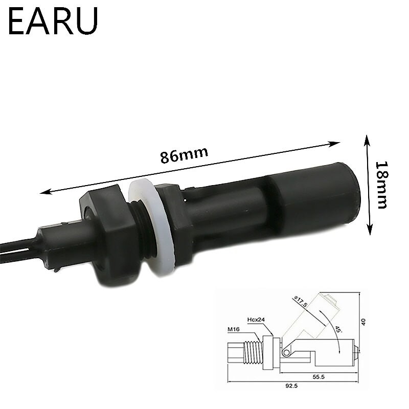 Horizontal Float Sensor Switch Side Mount Water Level Sensor Controller ...