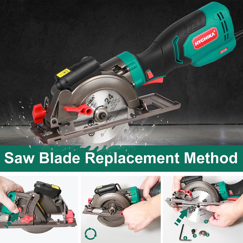 Mini Circular Saw, 750W Laser Guide Electric Circular, 3500Rpm Saw ...