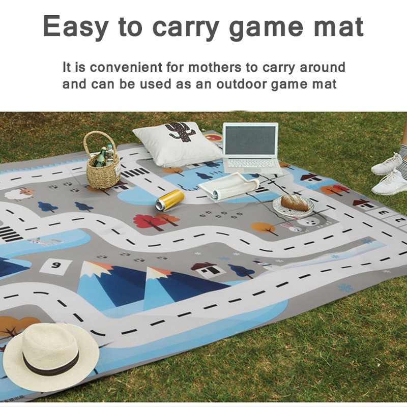 Baby Play Mat City Traffic Road Map Carpet City Car Parking Lot Roadmap ...