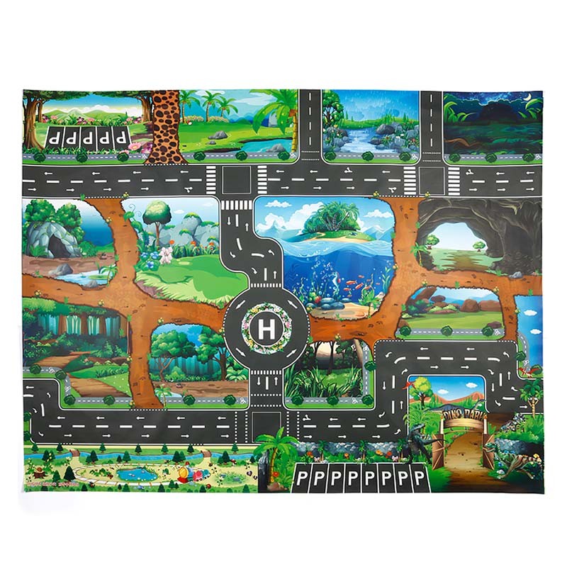 Baby Play Mat City Traffic Road Map Carpet City Car Parking Lot Roadmap ...