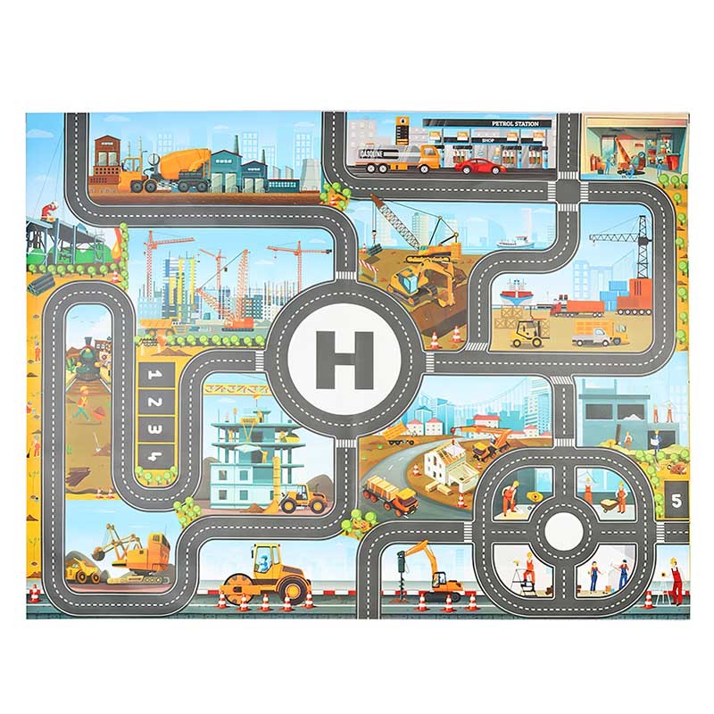 Baby Play Mat City Traffic Road Map Carpet City Car Parking Lot Roadmap ...