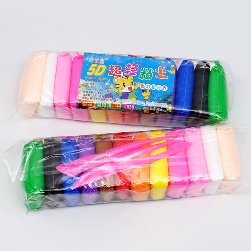 12 Diy Soft Creative Hand Glue Educational Clay Light Air Dry Polymer ...