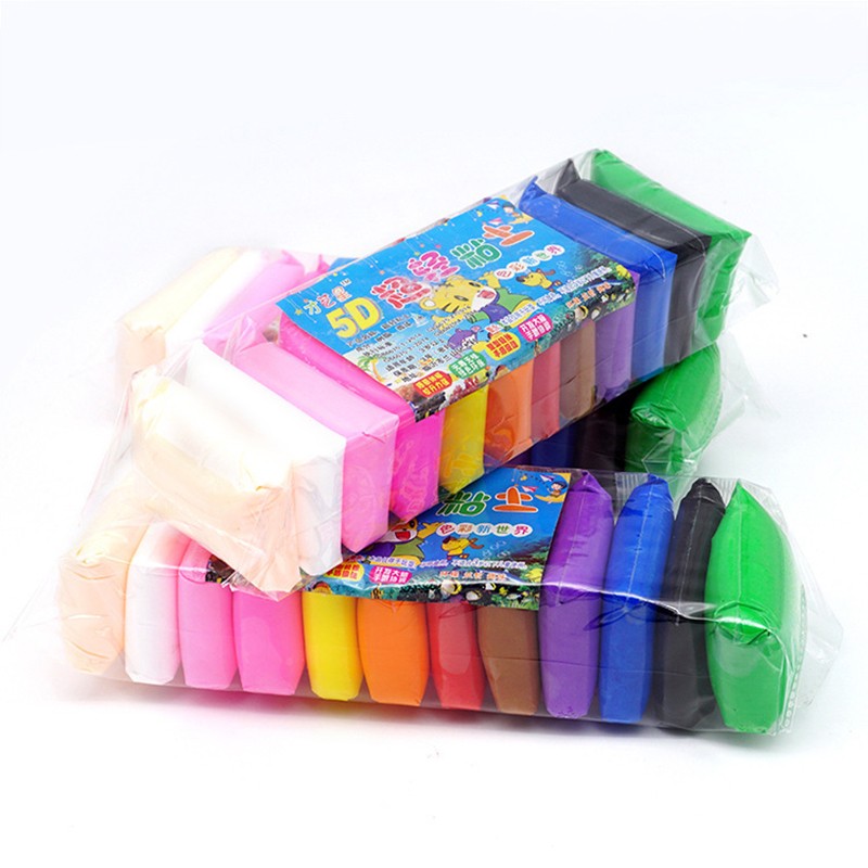 12 Diy Soft Creative Hand Glue Educational Clay Light Air Dry Polymer ...