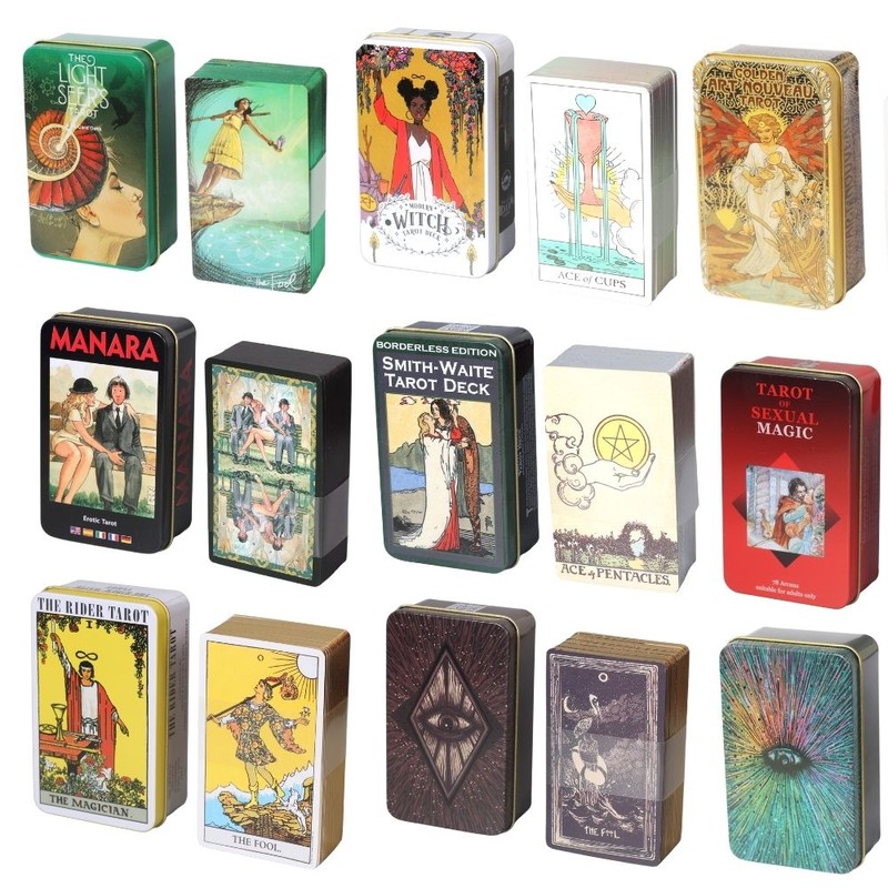 78 Cards Light Tarot Card Deck Oracle Full Color And Guidebook Is A ...
