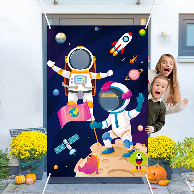 Space Photo Backdrop Props Banner Face Photography Background Universe ...