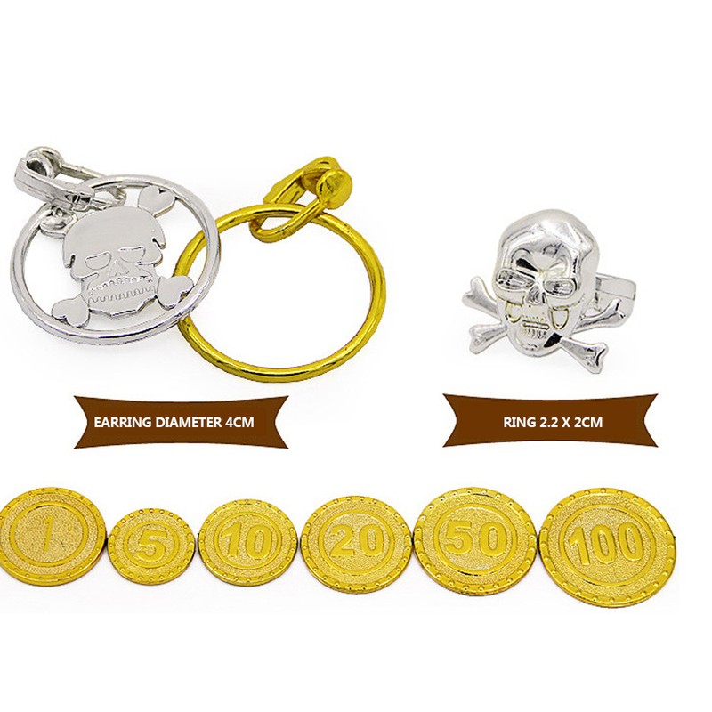 Doldoly Plastic Gold Treasure Coins Captain Pirate Party Pirate Chest ...